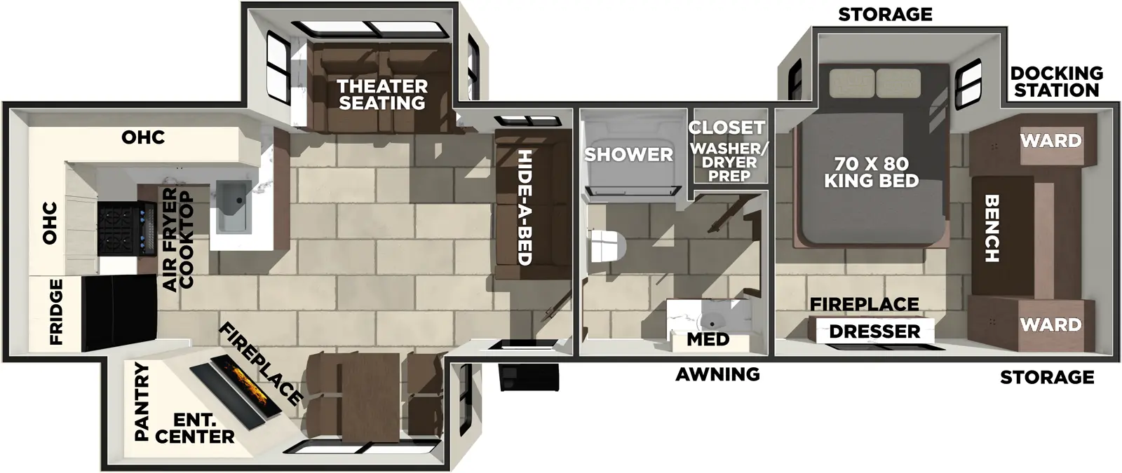 2026 LaCrosse 3411RK Floorplan - Prime Time RV
